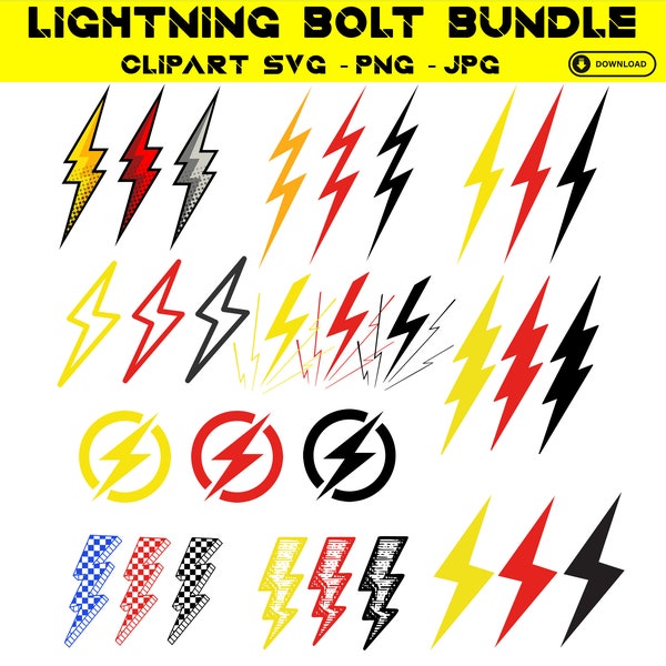 Lightning Svg - Etsy