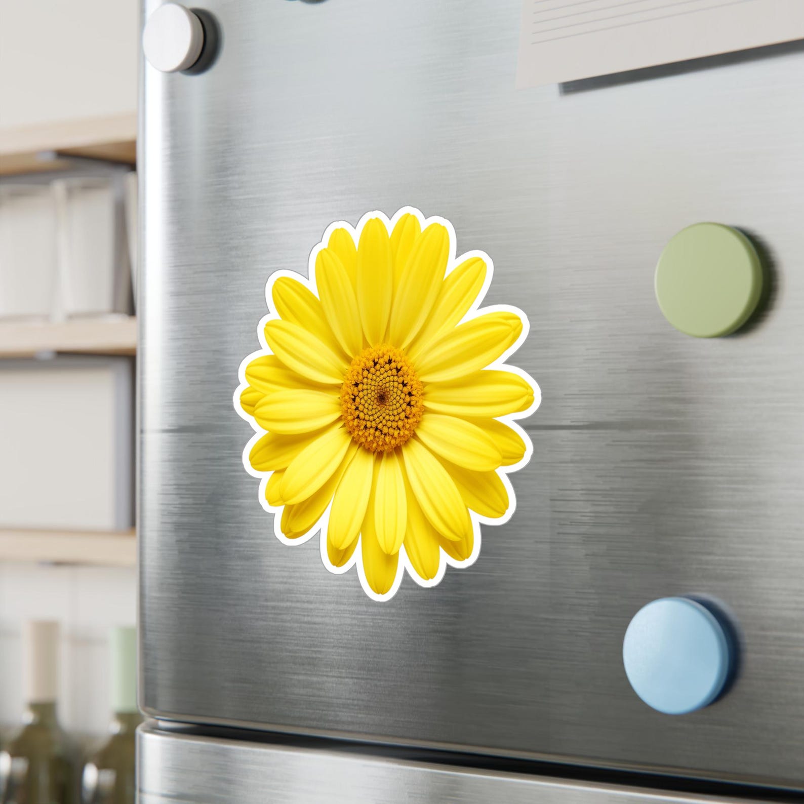 Vibrant Yellow Daisy Vinyl Decal, Daisy Sticker, Yellow Daisey Decal ...
