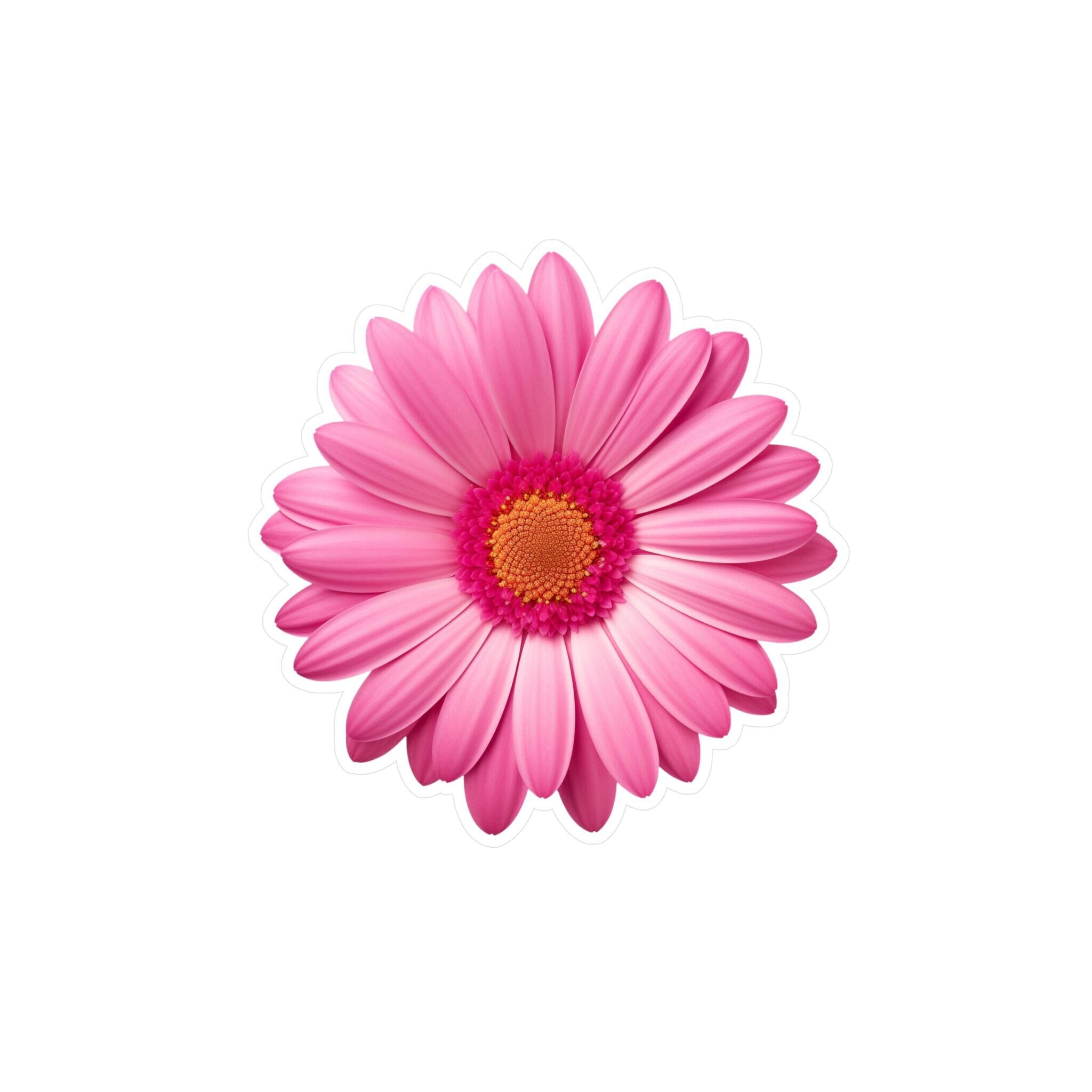 Charming Pink Daisy Vinyl Decal, Daisy Sticker, Flower Decal, Flower ...