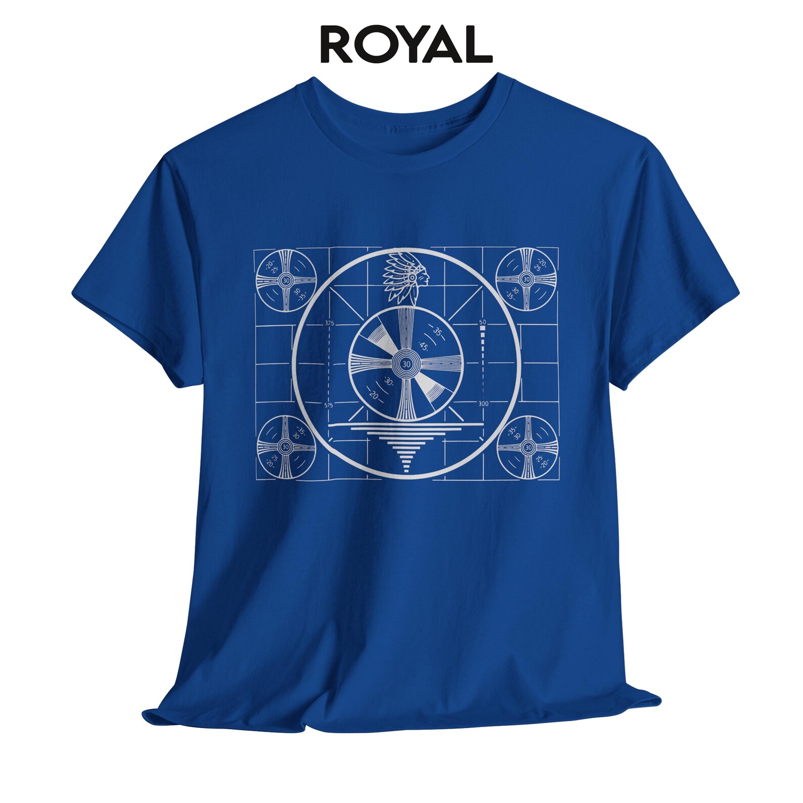 Indian Head Test Pattern T-shirt, Vintage TV Vibes Indian Head Test ...