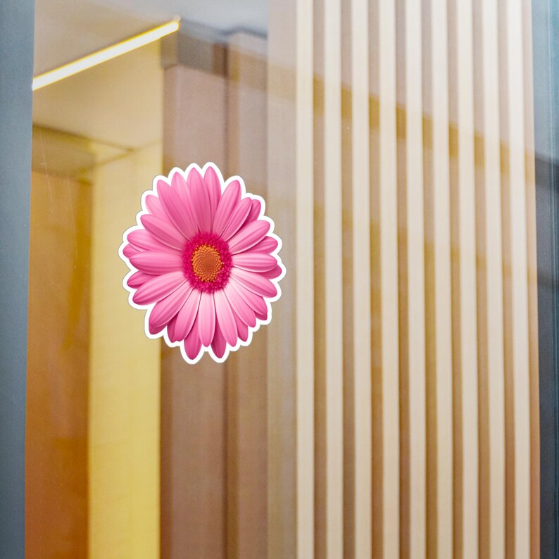 Charming Pink Daisy Vinyl Decal, Daisy Sticker, Flower Decal, Flower ...