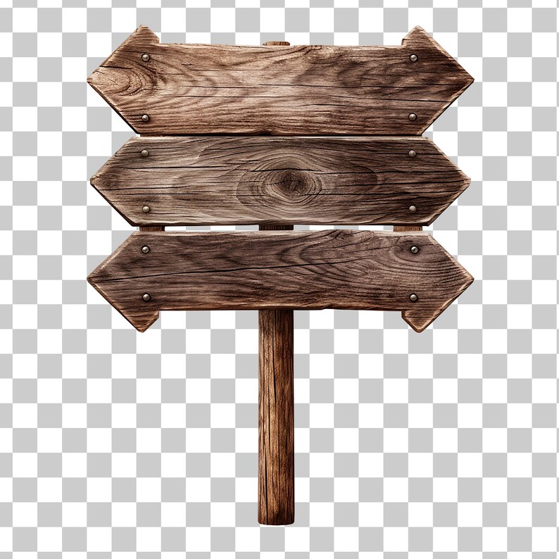 Rustic Wooden Sign 5 Pack Clipart Bundle, PNG, SVG, JPG, Sign Clipart ...