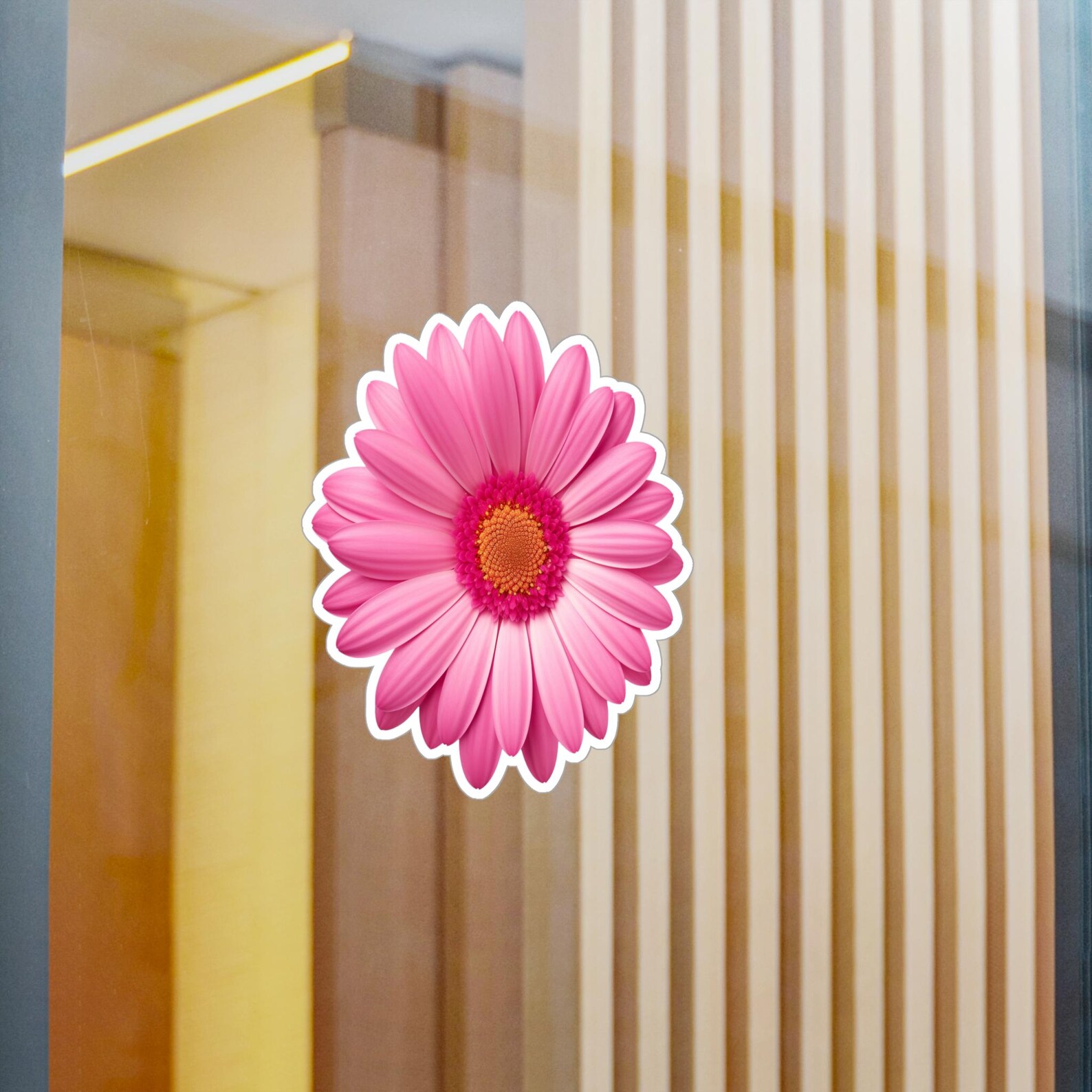 Charming Pink Daisy Vinyl Decal, Daisy Sticker, Flower Decal, Flower ...