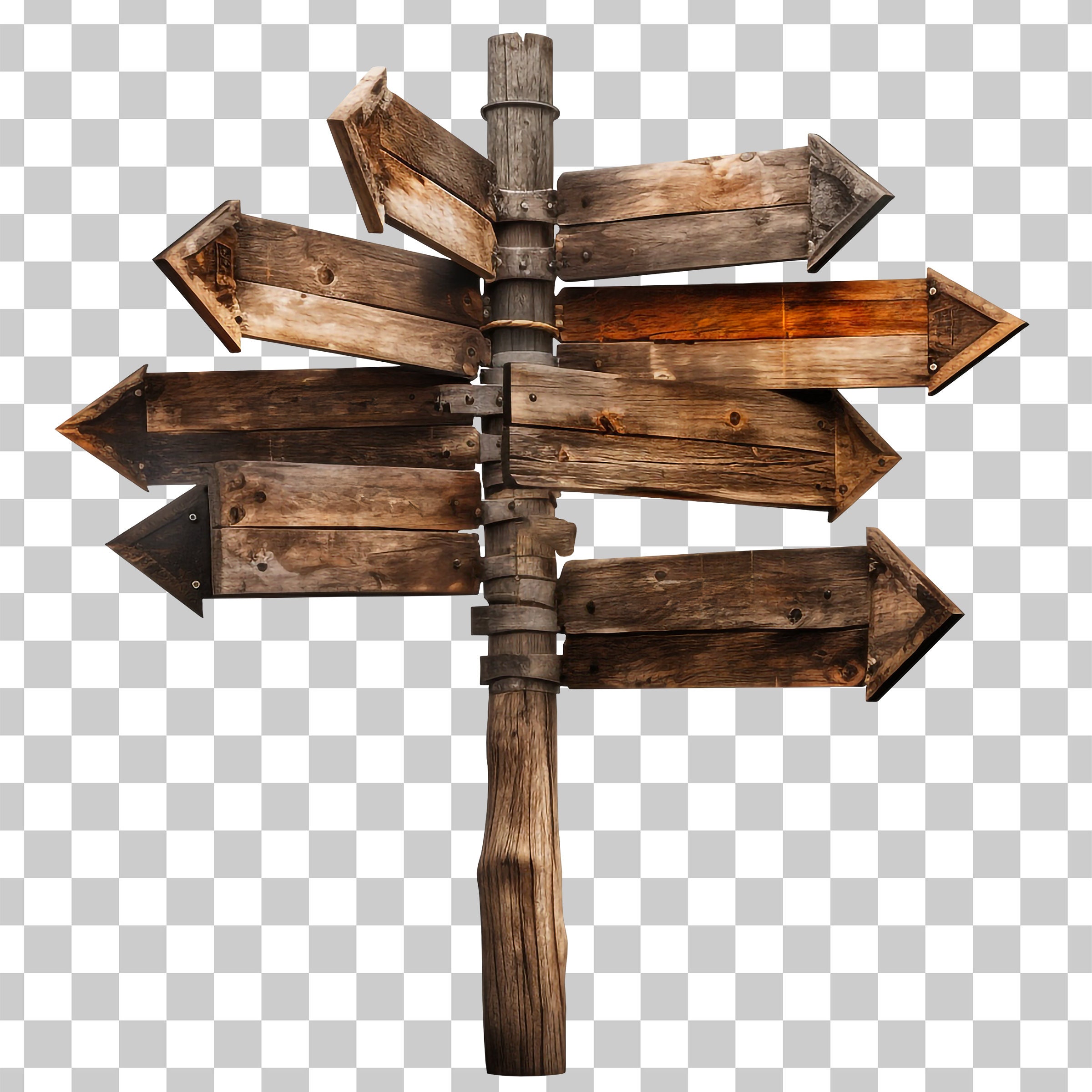 Rustic Wooden Sign 5 Pack Clipart Bundle, PNG, SVG, JPG, Sign Clipart ...