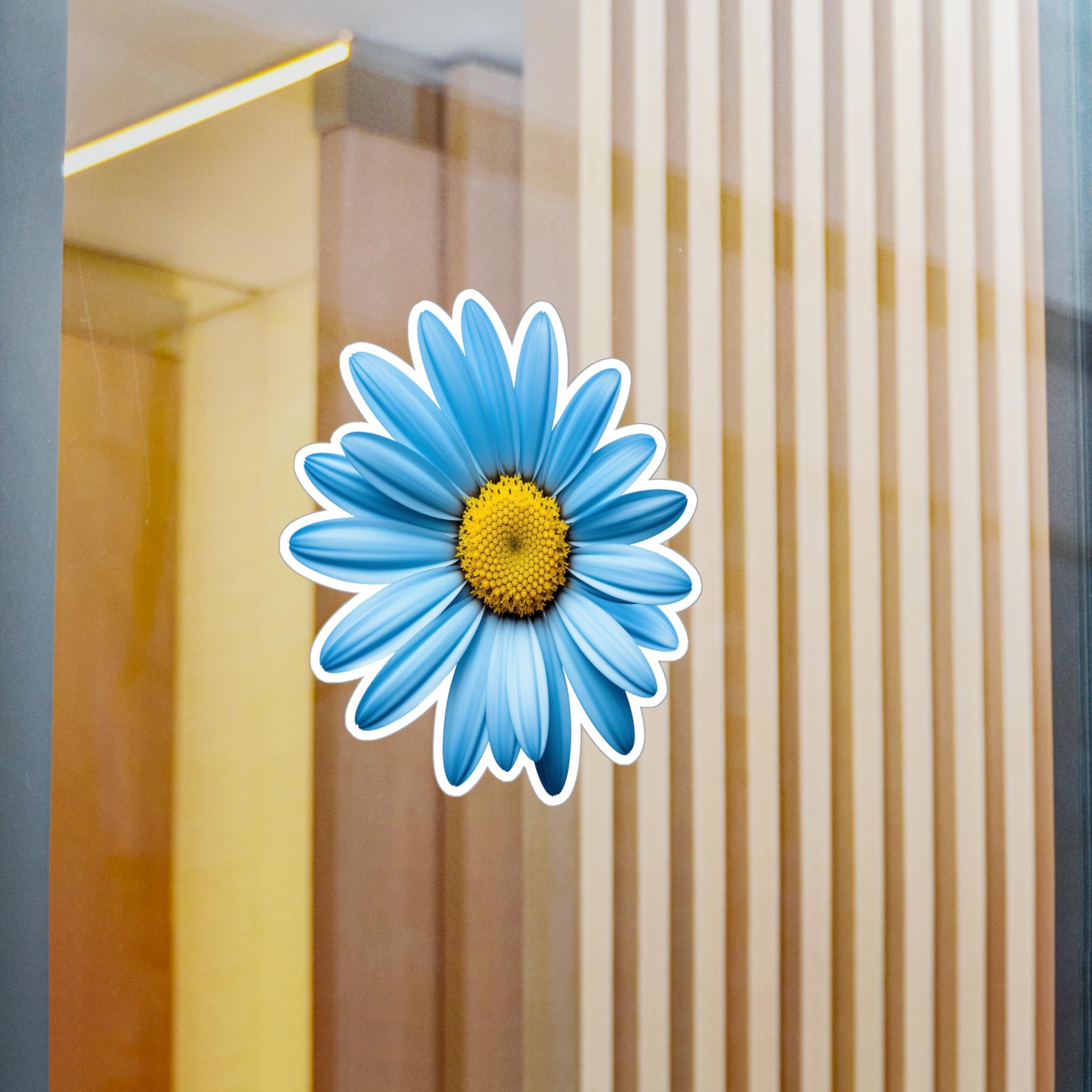 Vibrant Blue Daisy Vinyl Decal, Daisy Sticker, Colorful Daisy Decal ...