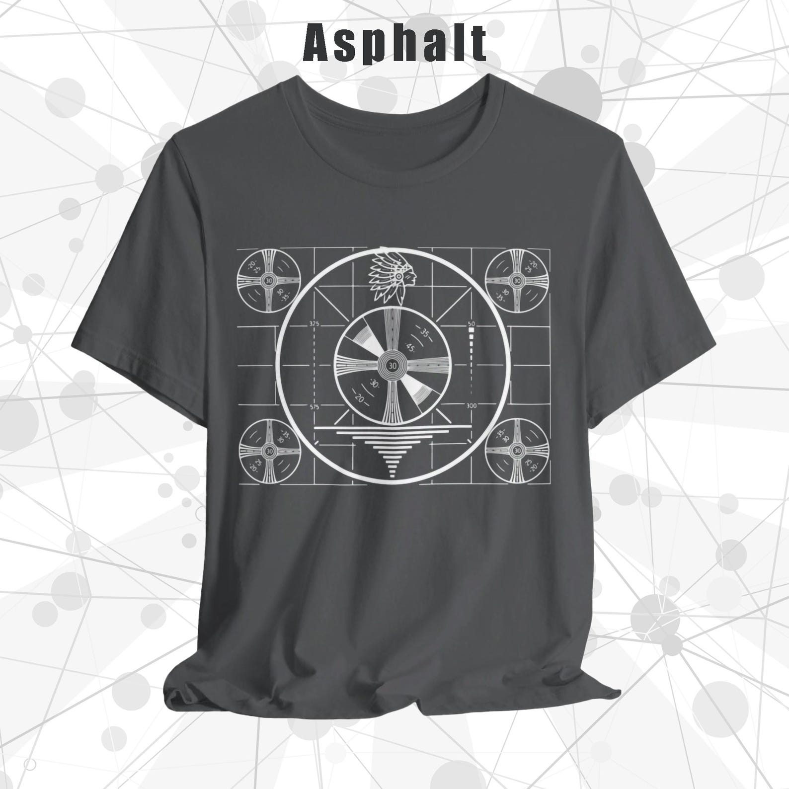 Indian Head Test Pattern T-shirt, Vintage TV Vibes Indian Head Test ...