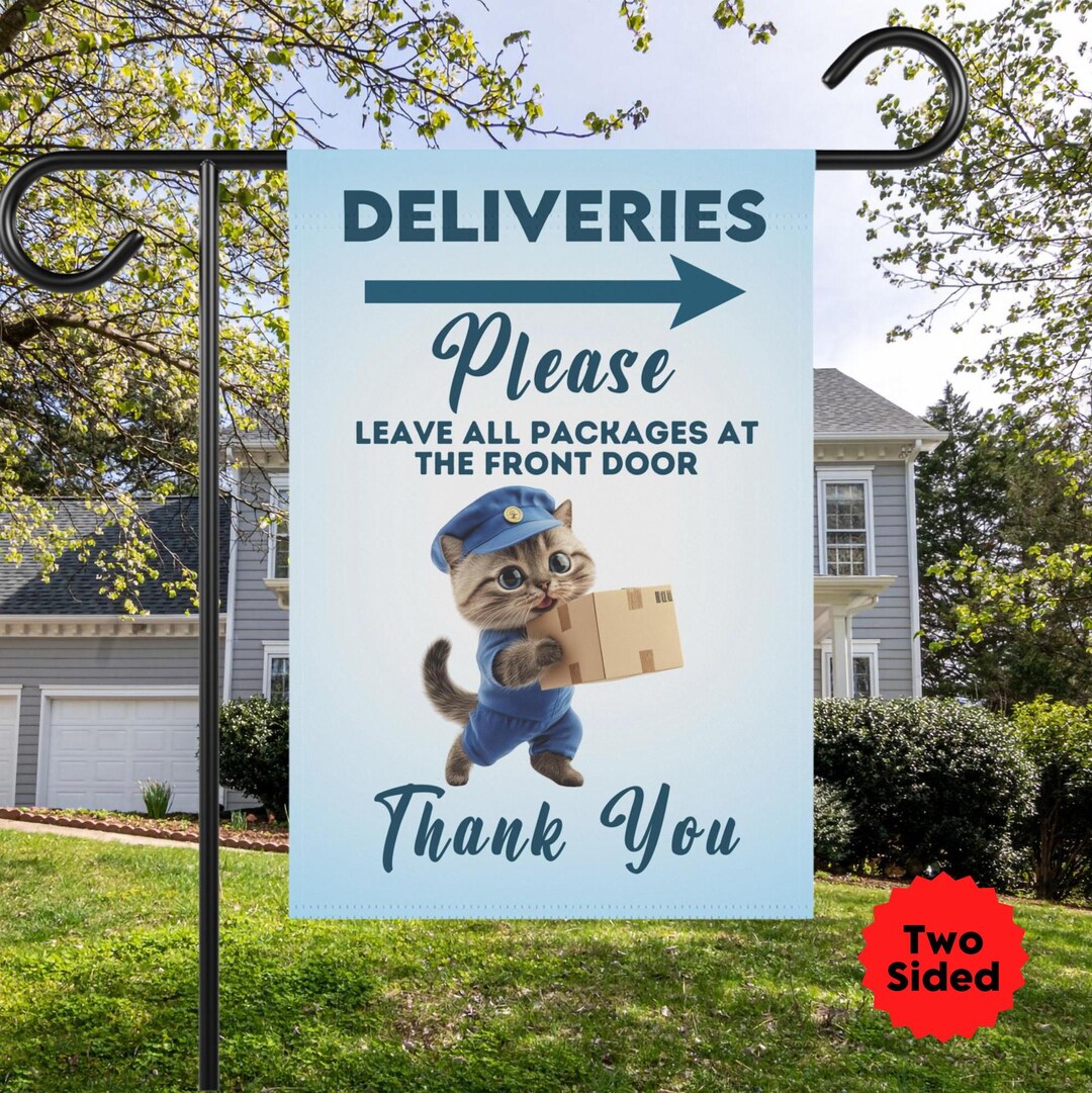 Delivery Sign, Delivery Instructions Yard Sign, Package Delivery Yard ...