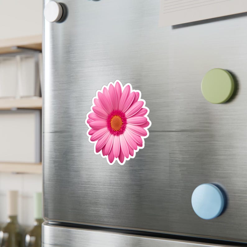 Charming Pink Daisy Vinyl Decal, Daisy Sticker, Flower Decal, Flower ...