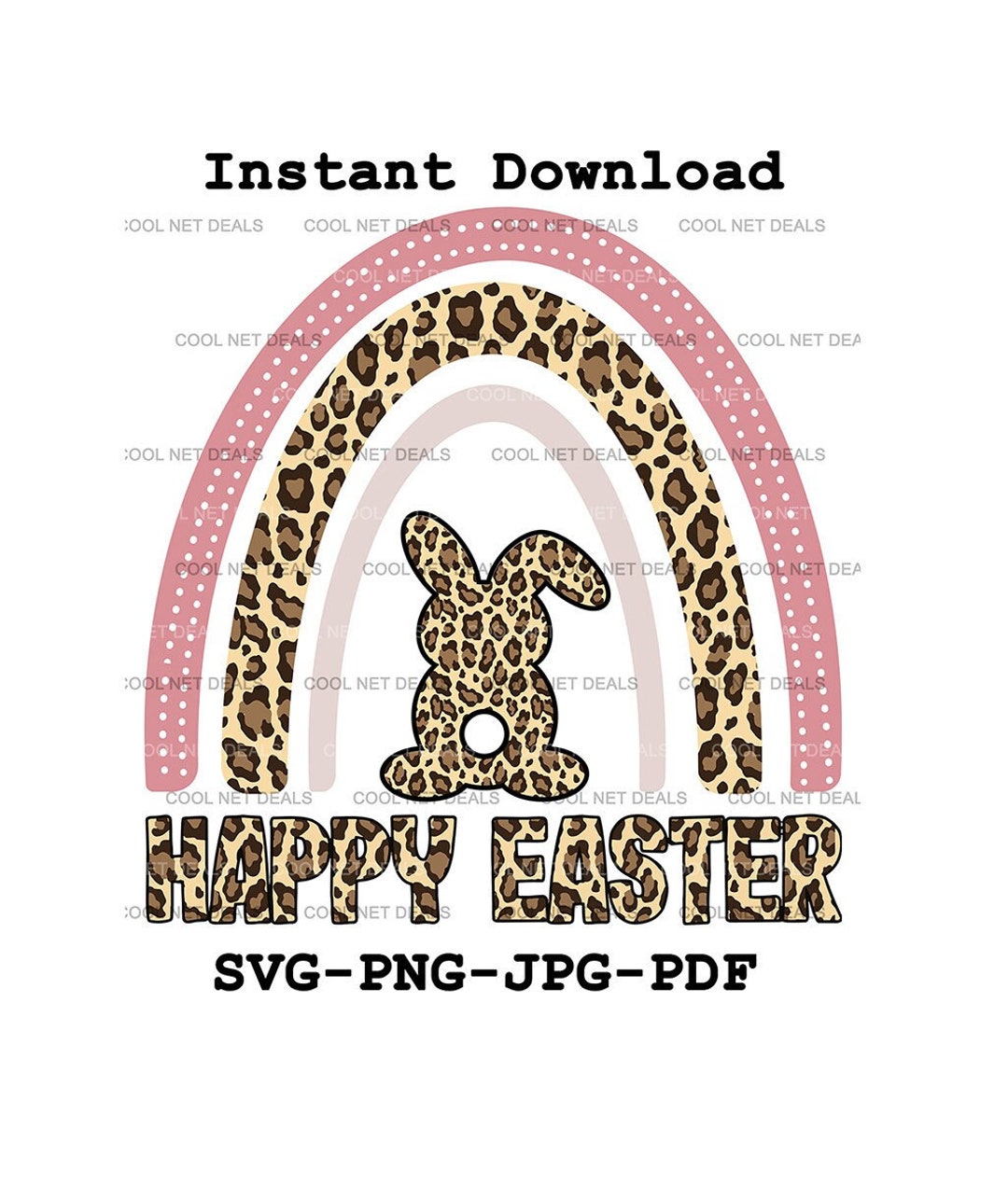 Happy Easter Glitter SVG, PNG, Jpg, Pdf, a Delightful Easter Bunny ...