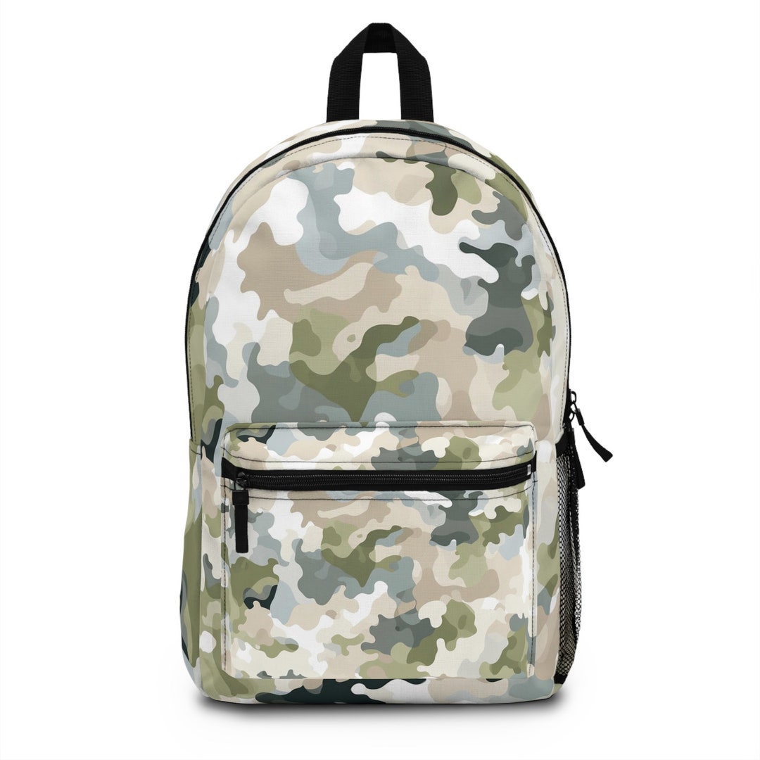 Camo Backpack Light Gray, Navigate the Frosty City With Sleek Elegance ...
