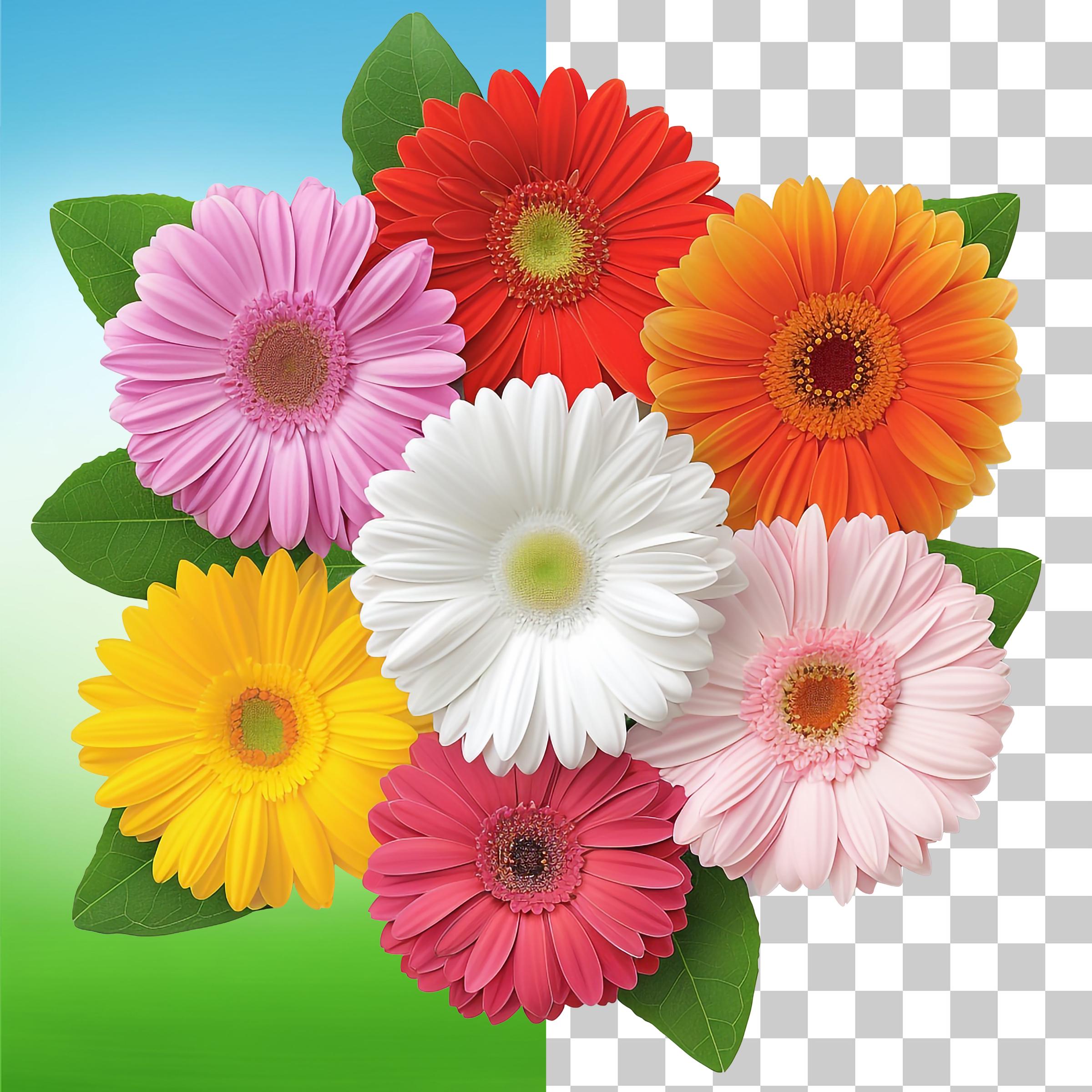 Daisy Clipart, Tulip Clipart, Colorful Flower Clipart, Transparent ...