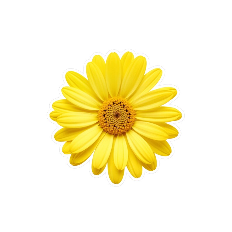 Vibrant Yellow Daisy Vinyl Decal, Daisy Sticker, Yellow Daisey Decal ...