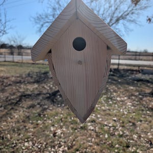 Handcrafted Pine Birdhouse: Rustic Outdoor Garden Decor, Easy Clean - Etsy