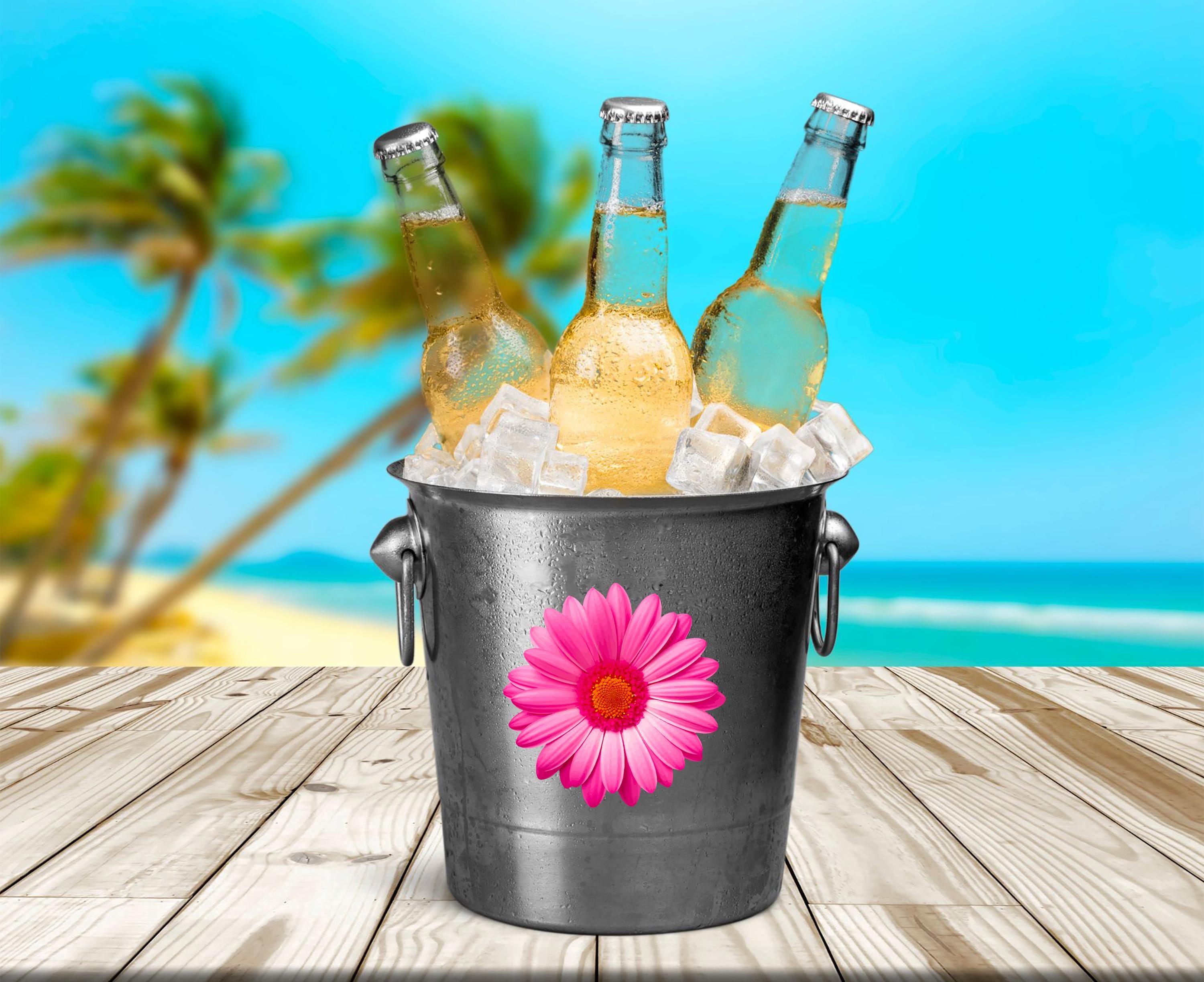 Pink Daisy Vinyl Decal, Daisy Sticker, Flower Decal, Transparent Flower ...