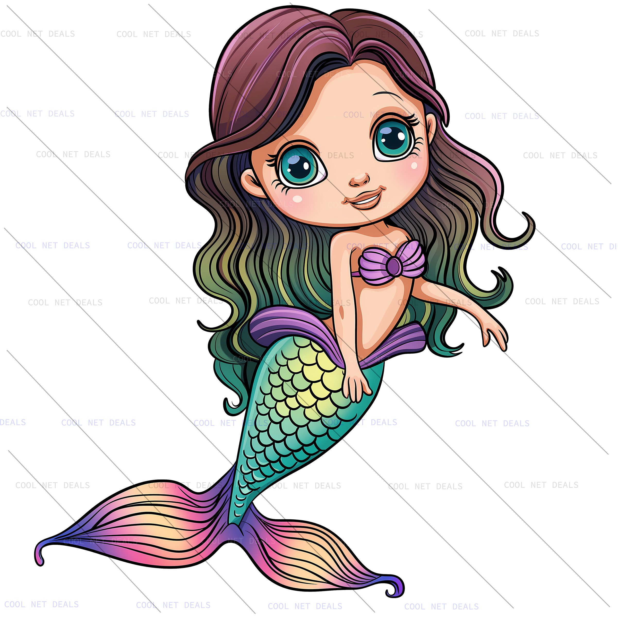 Mermaid Clipart SVG Bundle, Mermaid SVG, Mermaid PNG, Mermaid Jpg ...