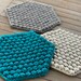 CROCHET PATTERN // Bobble Hexagon Trivet // Modern Trivet Pattern ...