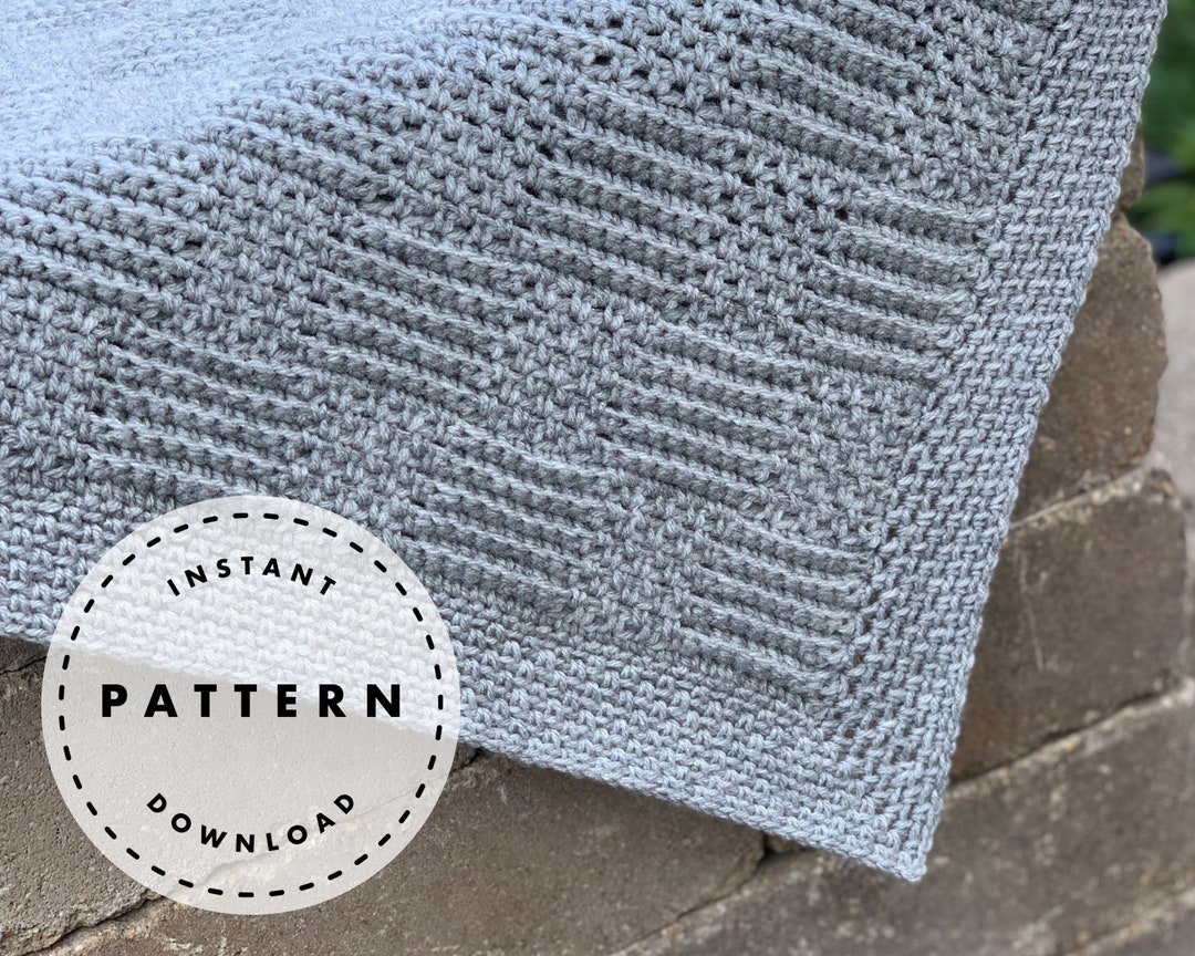 CROCHET PATTERN // Modern Baby Blanket // Subtle Squares Baby Blanket ...
