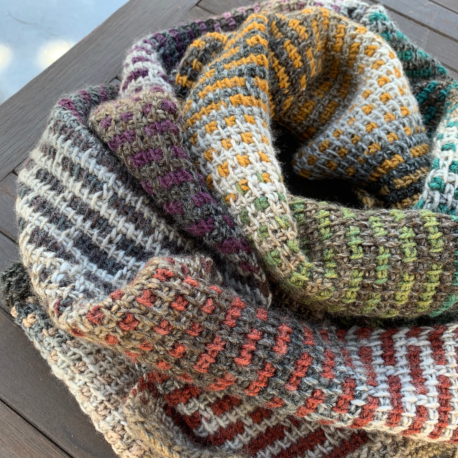 Tunisian Crochet PATTERN // Modern Scarf PATTERN // Color - Etsy