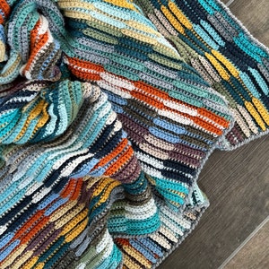 On the Double Scrapghan || Crochet PATTERN || Modern Crochet Blanket ...