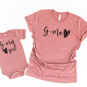 G-ma's Girl Shirt script G-ma Shirt Matching Grandma & Me Shirt New ...