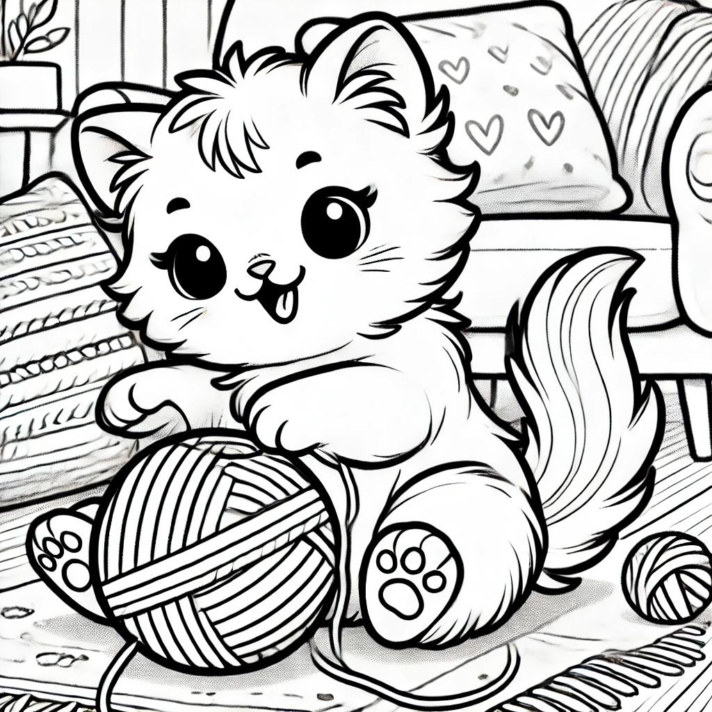 5 Cute Cat Coloring Pages, Cat Lover Coloring, Relaxing Coloring, Adult ...