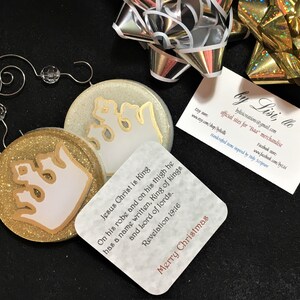 Crown Chrismon Ornament White or Gold | Etsy