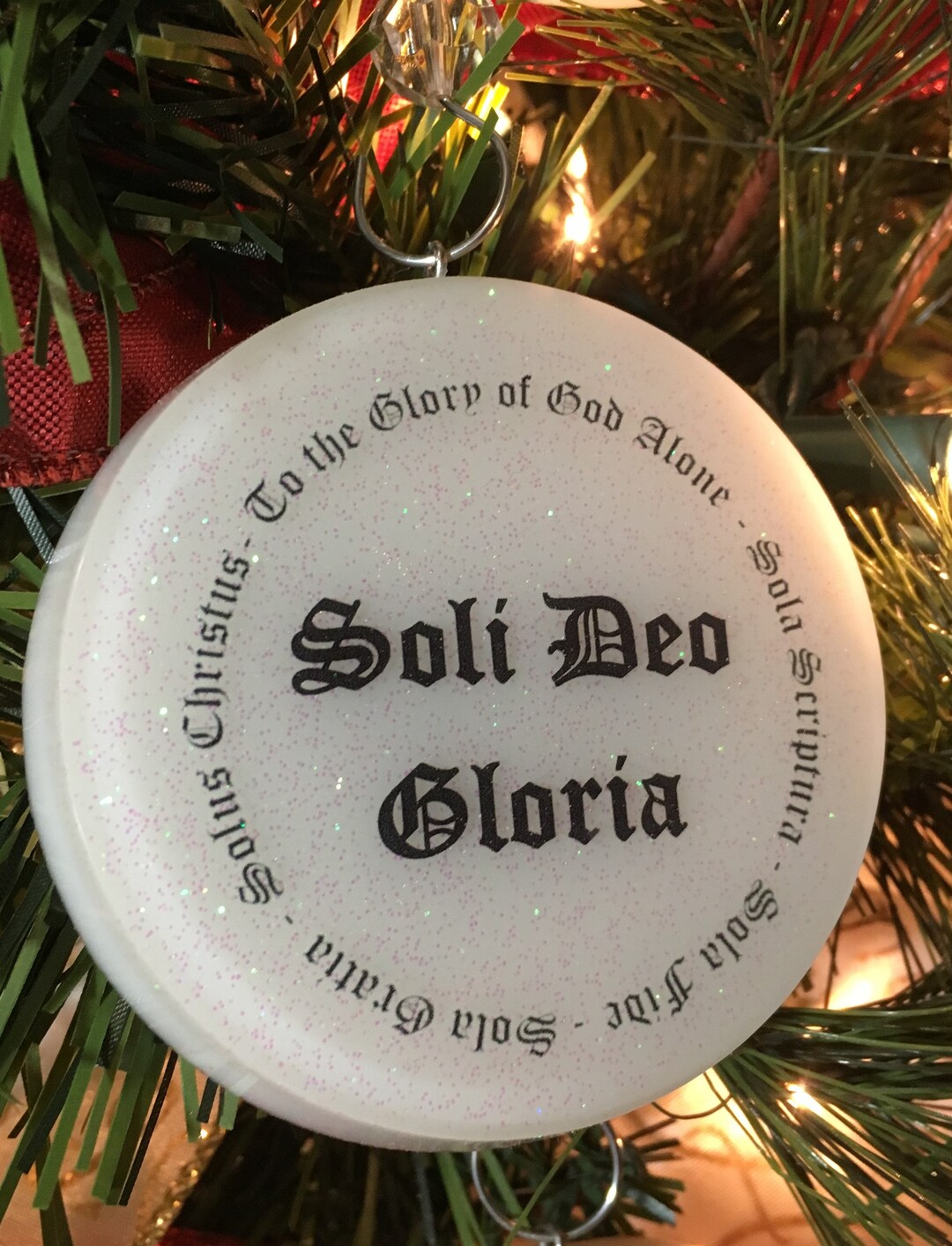 Soli Deo Gloria to the Glory of God Alone Ornament - Etsy