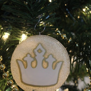 Crown Chrismon Ornament White or Gold | Etsy