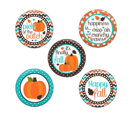 HAPPY FALL Pumpkin Patch MAGNETS Pretty Autumn Magnets | Etsy