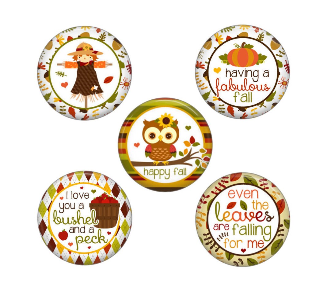 Fabulous Fall Scarecrow MAGNETS | Autumn Owl Magnets | Thanksgiving ...