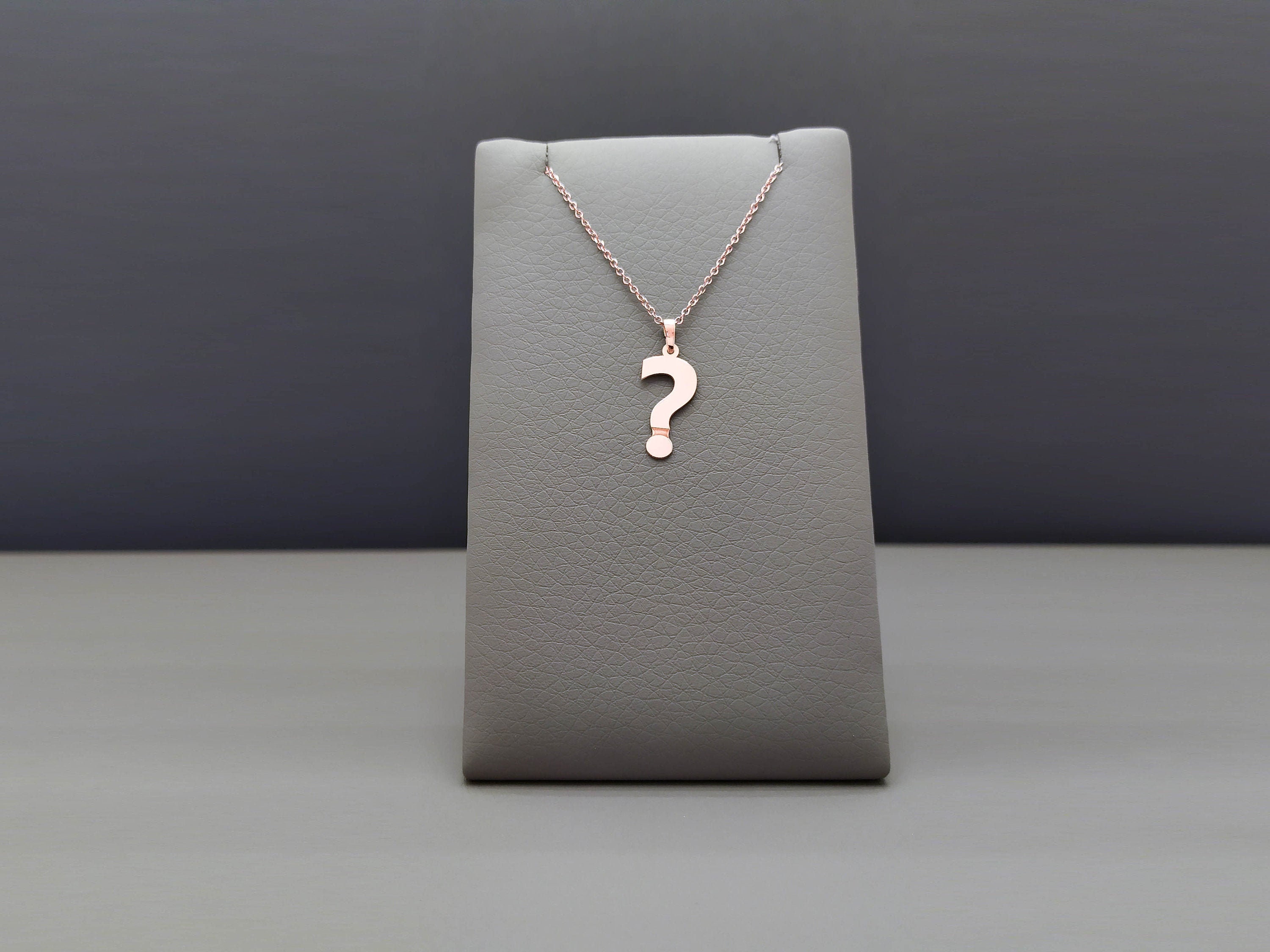 Small Question Mark Charm in 14 Karats Solid Gold, Rose Gold ...