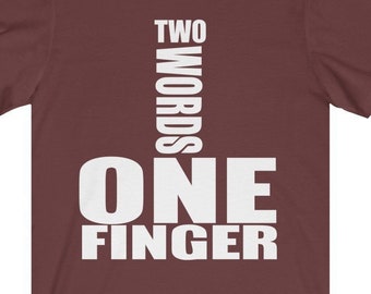 Two words one finger | Etsy