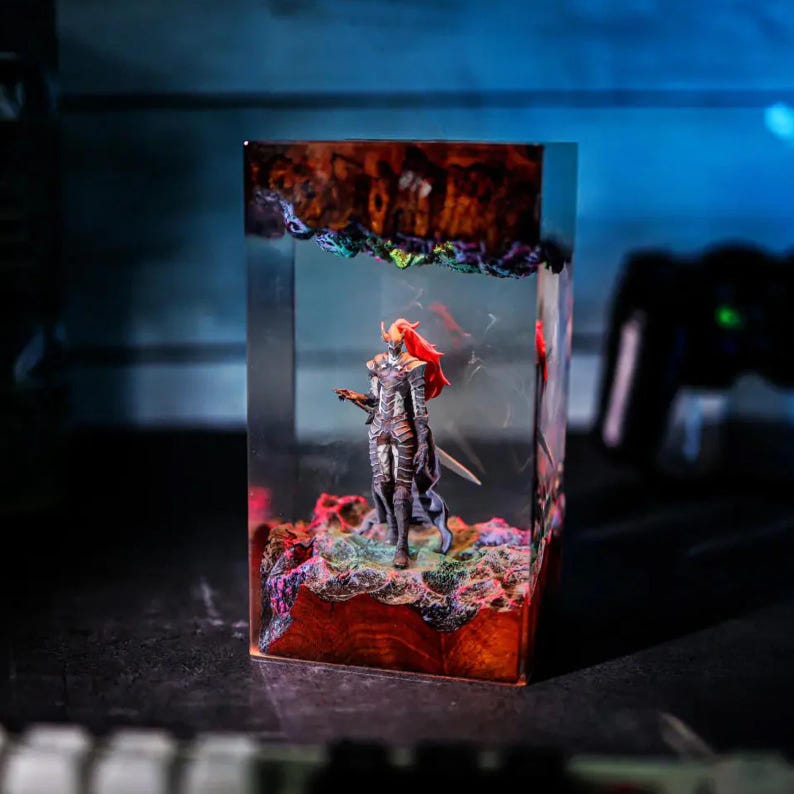 Solo Leveling Blood-red Commander Igris Resin Lamp LED Night Light ...