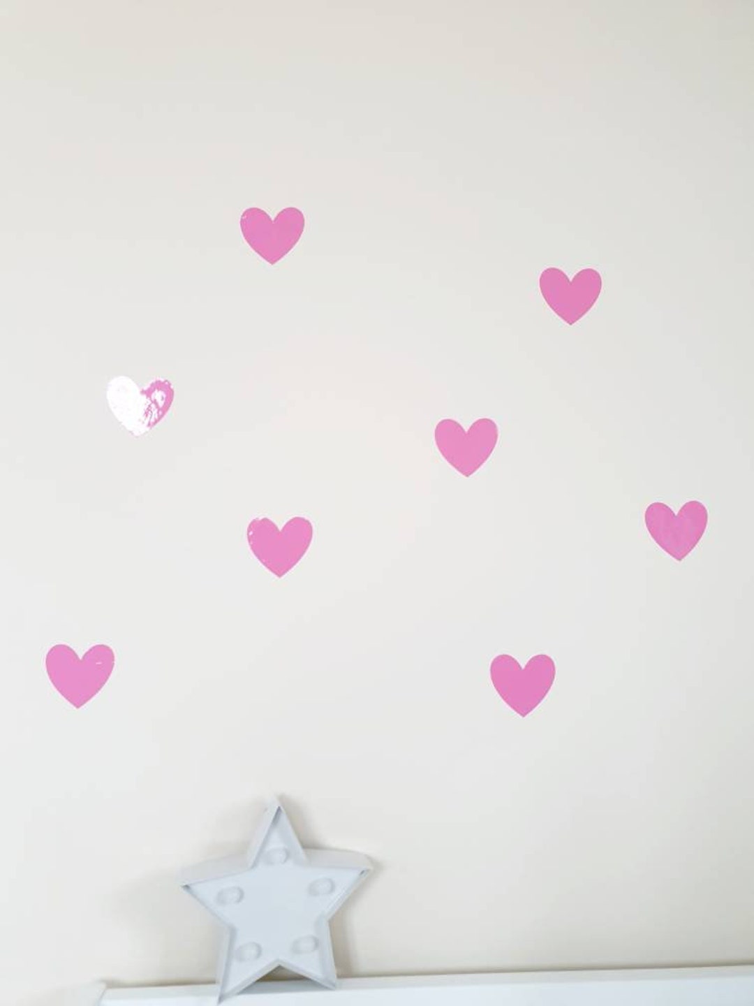 Removable Vinyl Heart Wall Decals. Different Sizes and Colours - Etsy