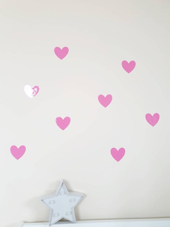 Removable Vinyl Heart Wall Decals. Different Sizes and Colours | Etsy