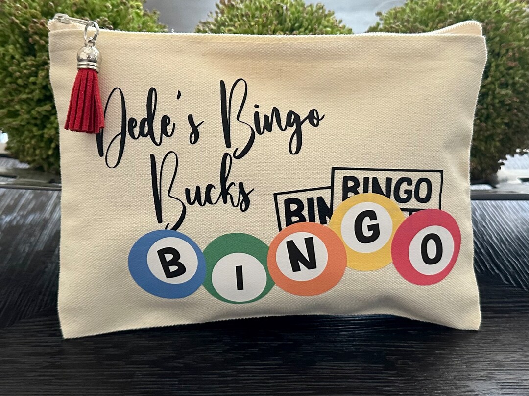 Personalized Bingo Player Canvas Pouch: Bingo Bucks Money Bag - Etsy