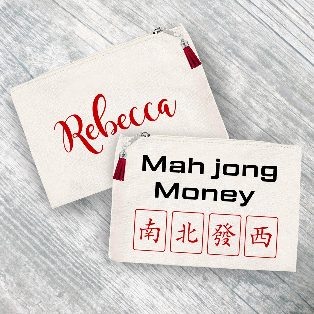 Mahjong Zipper Pouch, Mahjong Gifts, Mahjong Money Bag, Mahjong Card ...