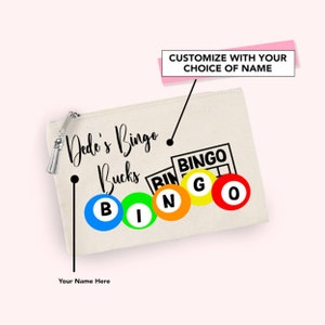 Personalized Bingo Player Canvas Pouch: Bingo Bucks Money Bag - Etsy