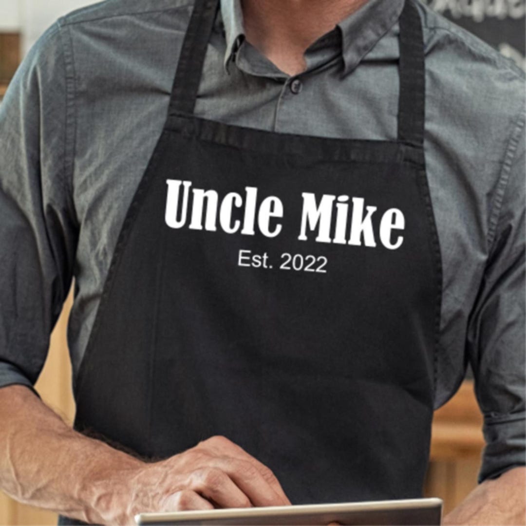 Custom Chef Apron for New Uncle: Personalized Kitchen Gift - Etsy