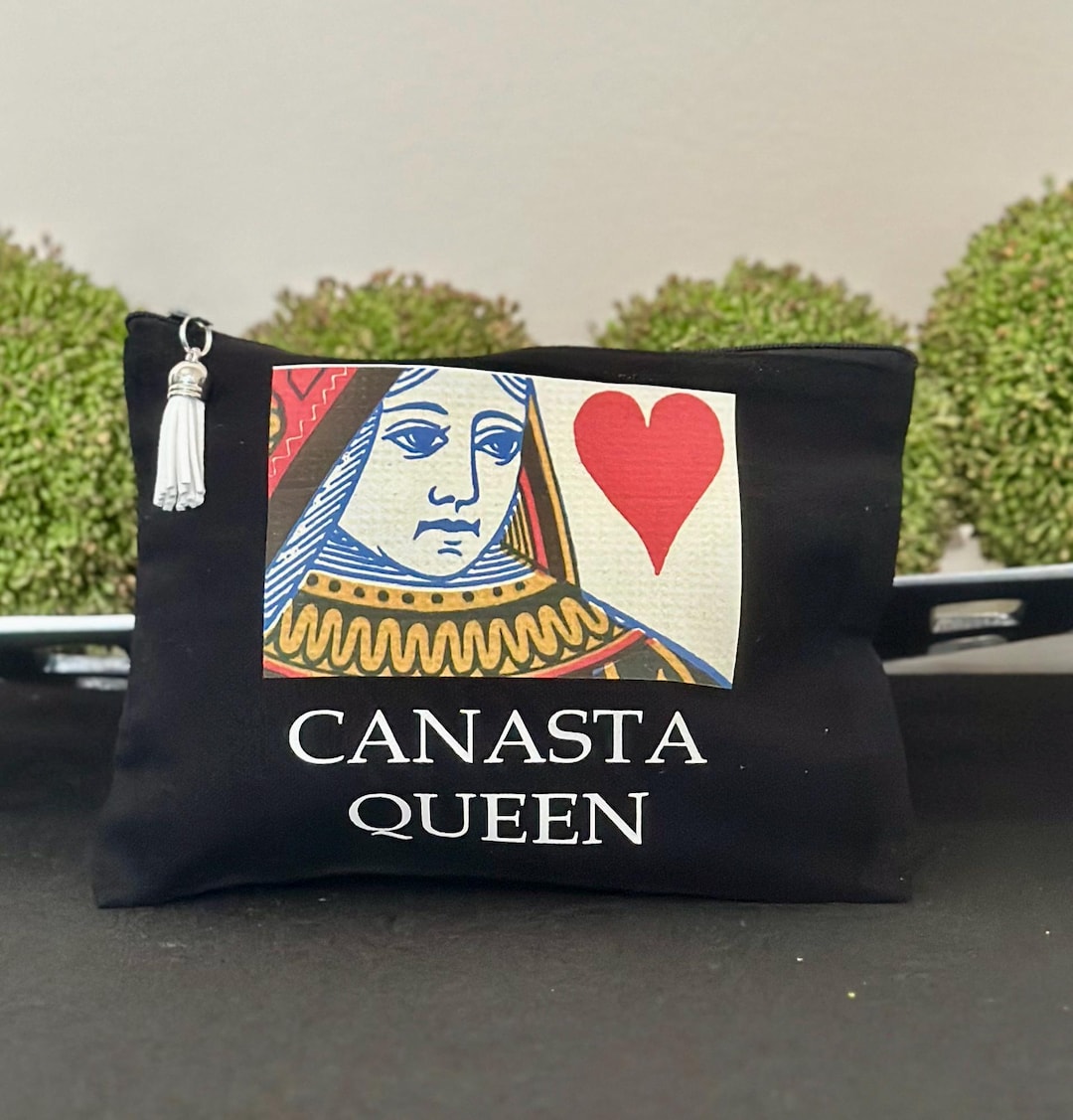 Canasta Queen Canvas Pouch: Personalized Cosmetic & Money Bag - Etsy