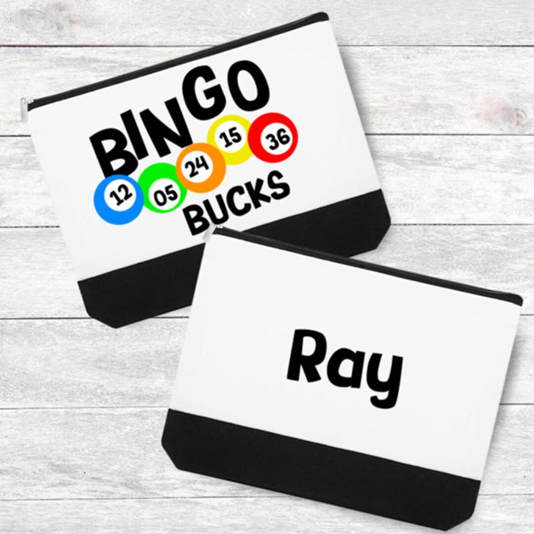 Bingo Bucks Zipper Pouch, Bingo Bag for Bingo Player, Cosmetic Case for ...