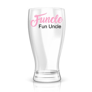 Funcle Personalized Beer Glass - Gift for Best Uncle - Custom Pilsner ...