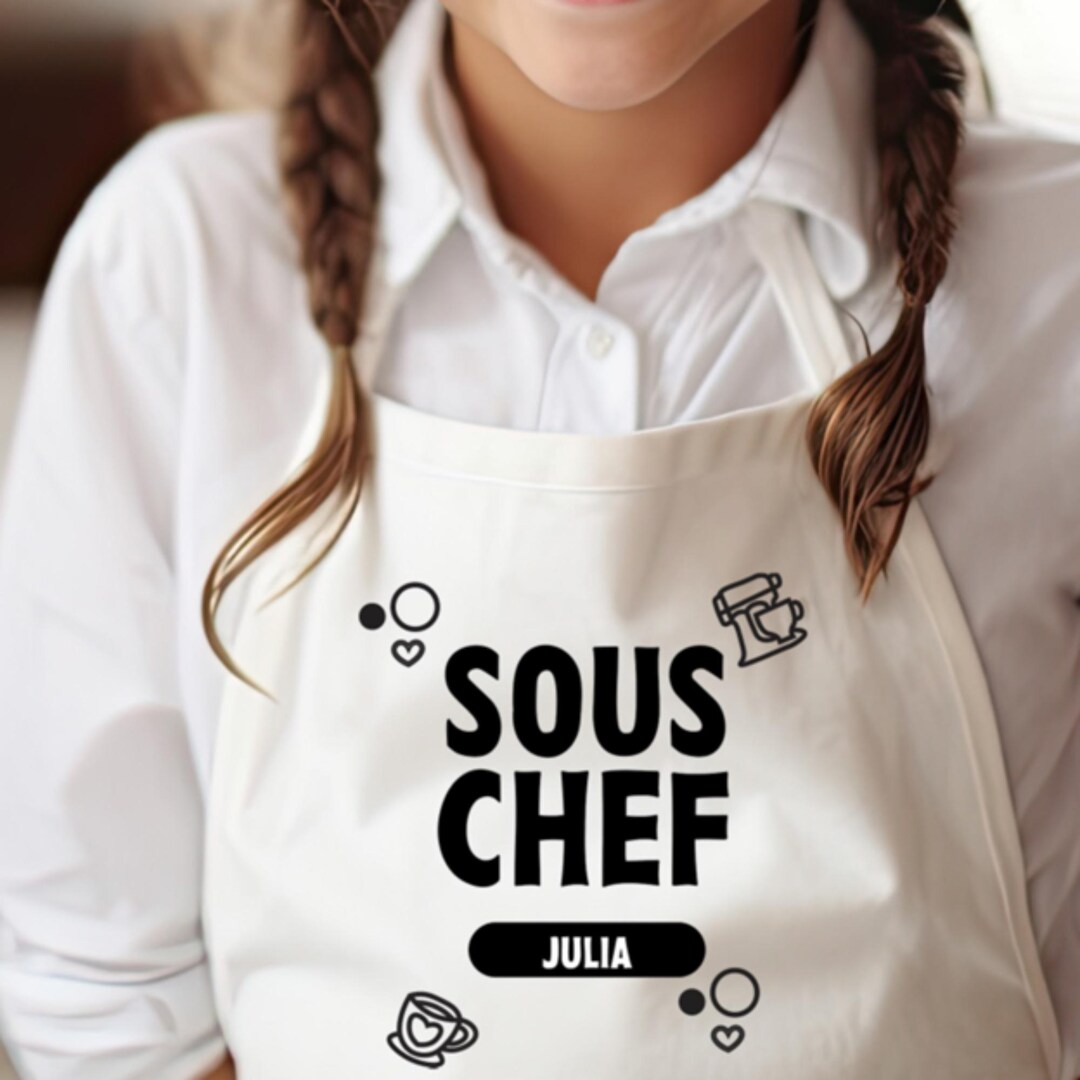 Personalized Apron Set: Adult Head Chef & Kids Sous Chef Aprons - Etsy