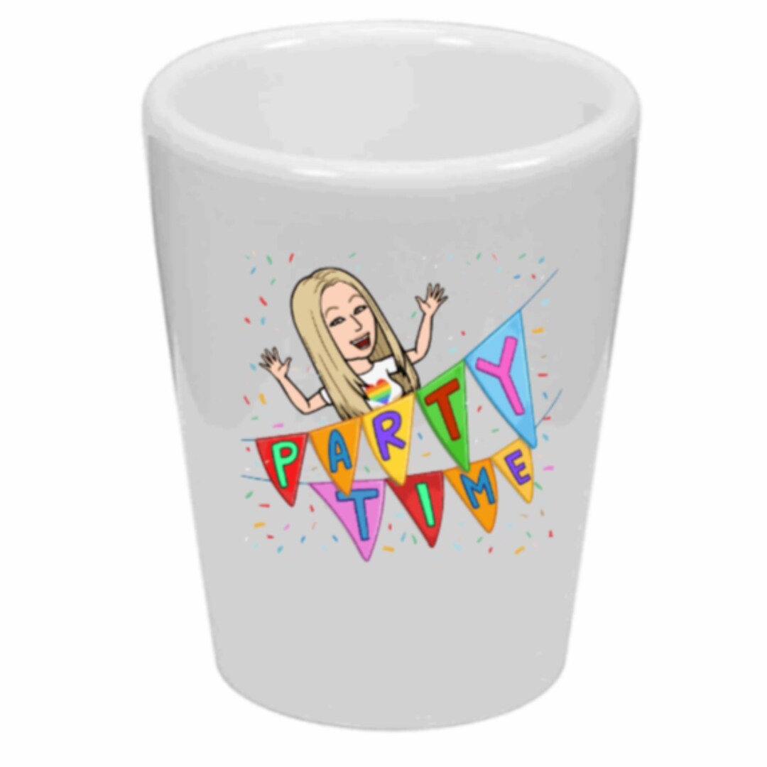 Custom Shot Glass, Bitmoji on a Shot Glass, Funny Party Gifts ...