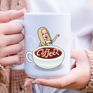 Custom Bitmoji Coffee Mug, Funny Ceramic Mugs, Personalized Bitmoji ...