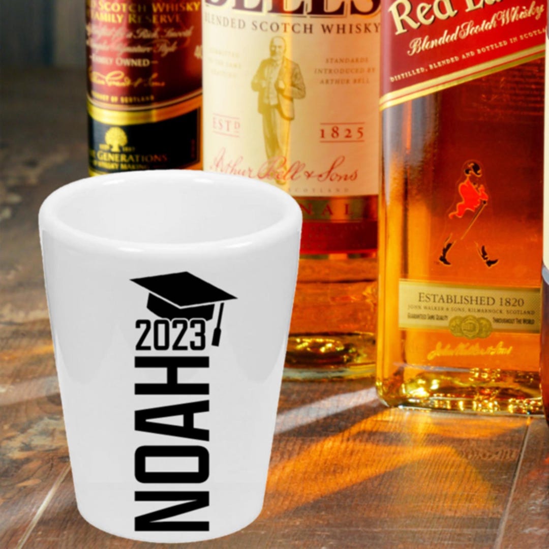 Personalized Graduation Shot Glass for Any Grad - Bachelors - Masters ...
