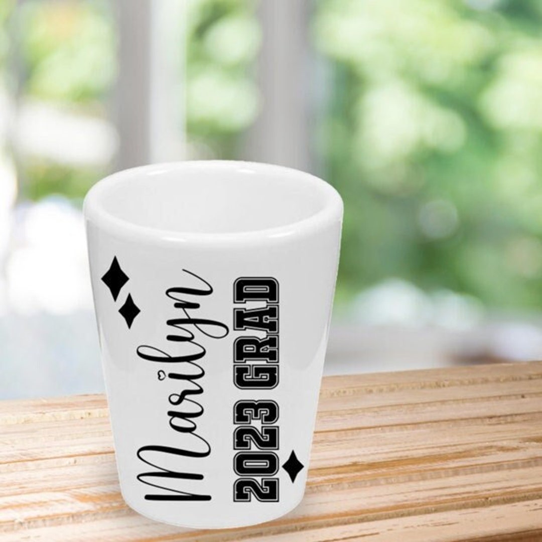 Custom Graduation Shot Glass for Any Grad Bachelors Masters PHD - Etsy