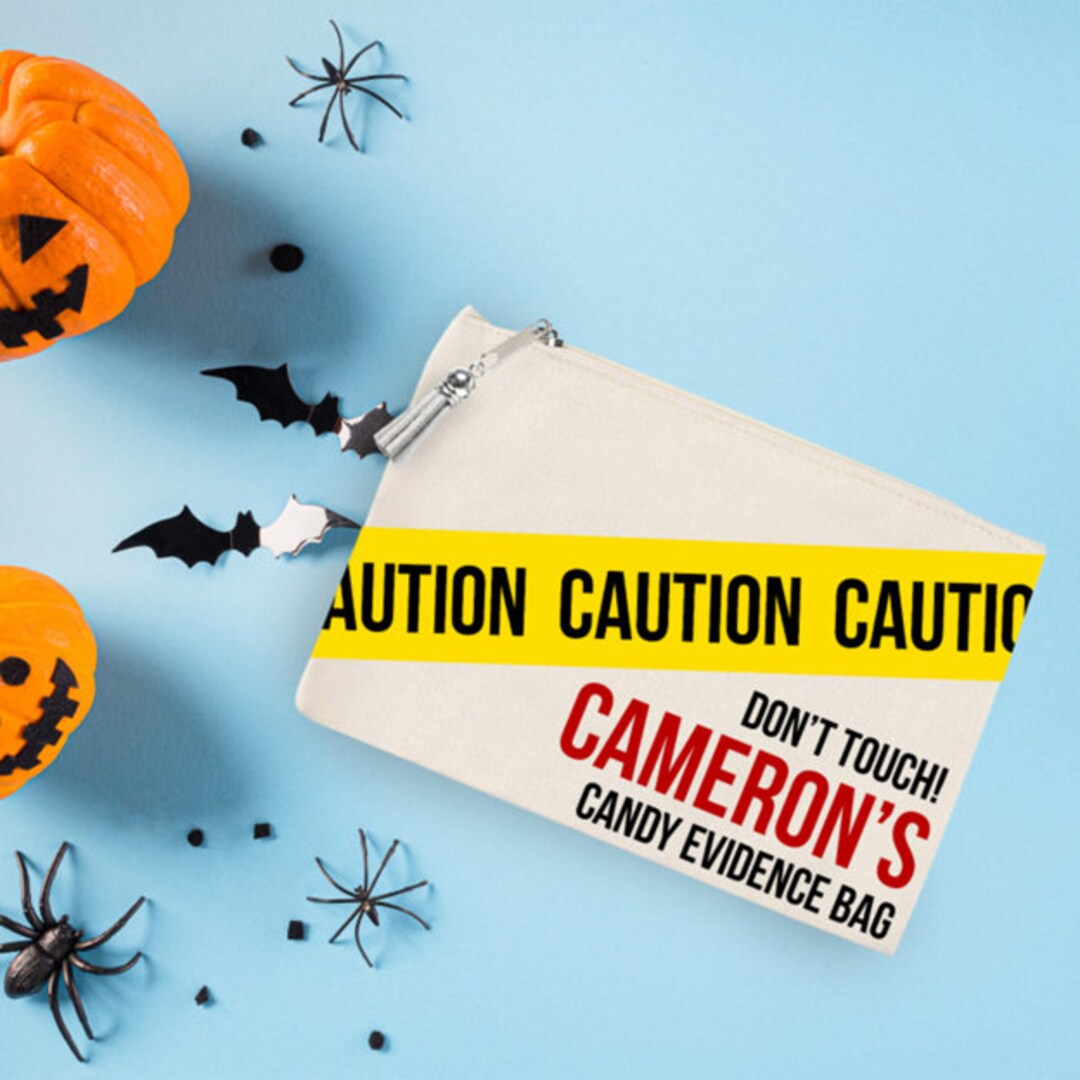 CAUTION Candy Evidence Custom Halloween Candy Bag - Etsy