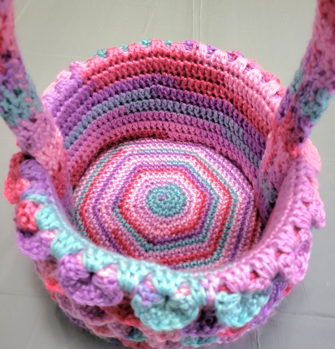 Handmade Crocheted Easter Mermaid Scales Basket Made in the - Etsy