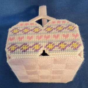 Plastic Canvas Easter Egg Basket Handmade in USA - Etsy